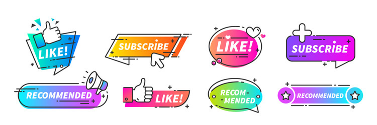 Recommend banner with thumb up emblem Royalty Free Vector