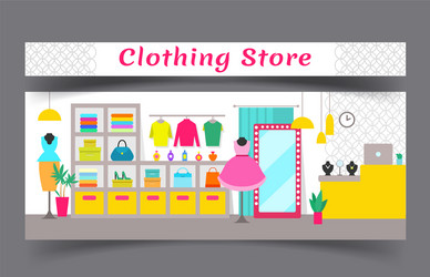 Clothing store posters set Royalty Free Vector Image
