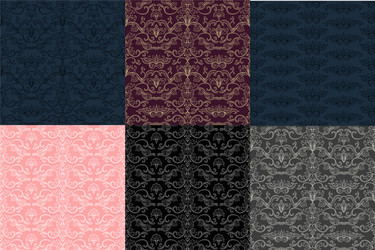 Rococo seamless pattern Royalty Free Vector Image