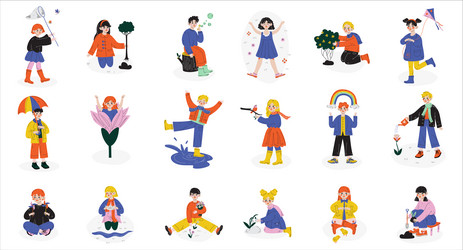 Spring Children Vector Images (over 26,000)