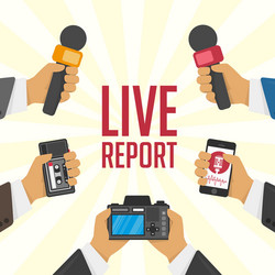 Tv live report Royalty Free Vector Image - VectorStock