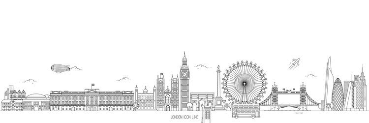 London Skyline White Outline Vector Images (over 260)