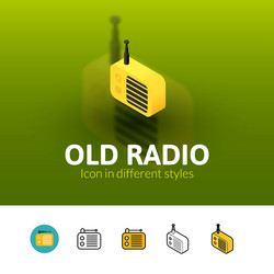 Old radio Royalty Free Vector Image - VectorStock