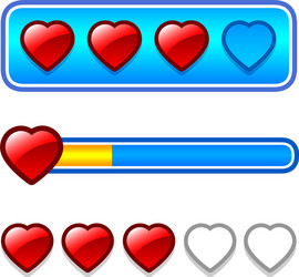 Progress bars set pyramids Royalty Free Vector Image