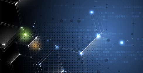 Abstract structure circuit computer cube Vector Image