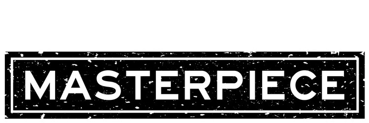 Grunge black masterpiece word square rubber seal Vector Image