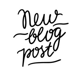 New post lettering social media Royalty Free Vector Image
