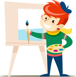 Artist boy Royalty Free Vector Image - VectorStock