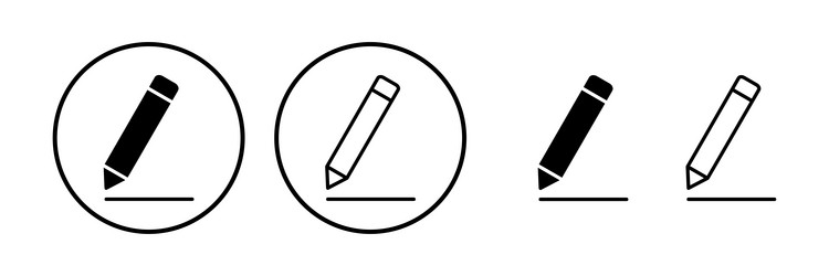 Edit icon document sign and symbol pencil Vector Image