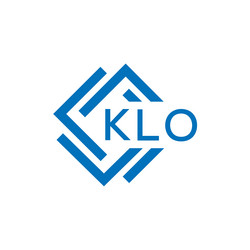 Klo abstract technology logo design on black Vector Image