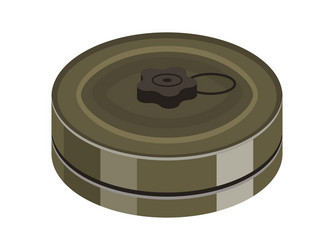 Land mine icon simple style poster no war poster Vector Image