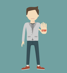 Man stop gesture Royalty Free Vector Image - VectorStock