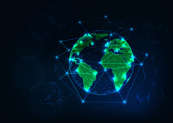 Earth view from space and satellite background Vector Image