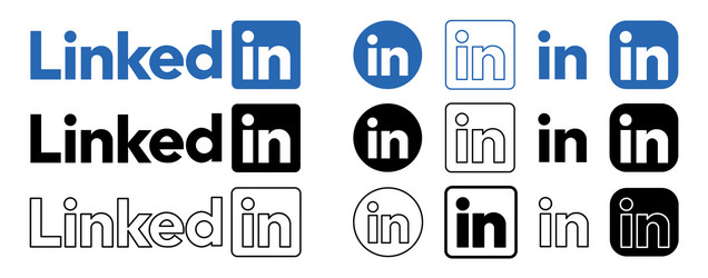 Black Linkedin Icon Vector Images (over 330)
