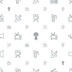Broadcast icons pattern seamless white background Vector Image