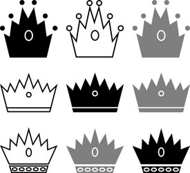 Two guns and wings with king crown design element Vector Image