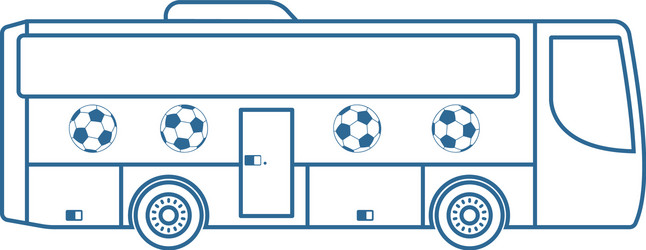 Football fan bus icon Royalty Free Vector Image