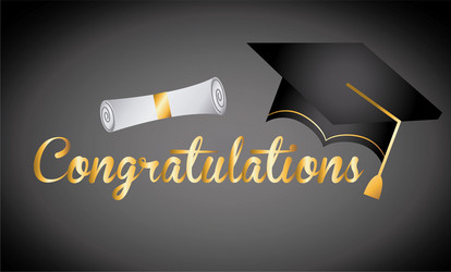 Congratulations graduation card Royalty Free Vector Image