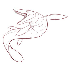 Mosasaur lizard Royalty Free Vector Image - VectorStock