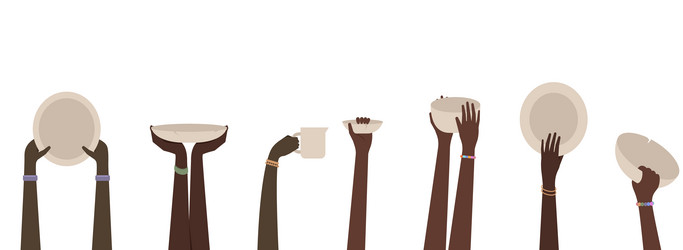 Starving people Royalty Free Vector Image - VectorStock