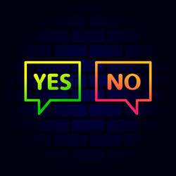 Yes and no icon or mark template this graphic Vector Image