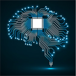 Brain cpu circuit board Royalty Free Vector Image