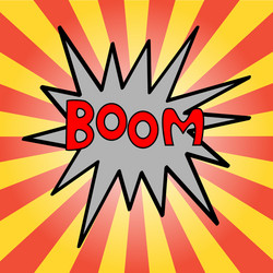 Boom comic book explosion Royalty Free Vector Image