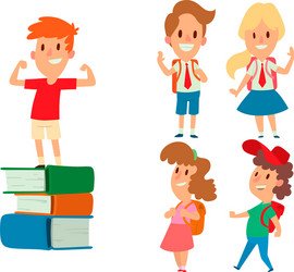 Children studying Royalty Free Vector Image - VectorStock