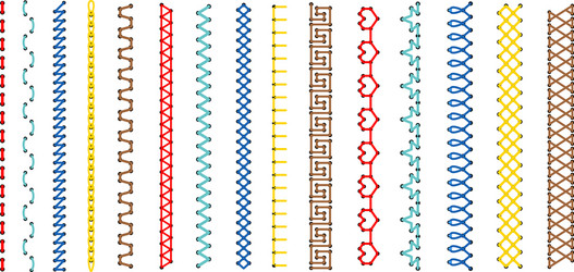 Seamless ethnic and vintage embroidery patterns Vector Image