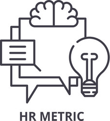 Staff metrics line icon concept metrics Royalty Free Vector