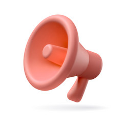 Realistic 3d megaphone icon Royalty Free Vector Image