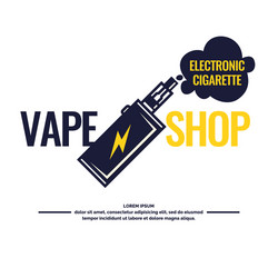Drawing and poster of electronic cigarette Vector Image