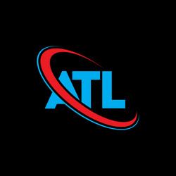 Atl triangle letter logo design Royalty Free Vector Image
