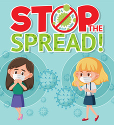 Poster design for stop pollution with girl Vector Image
