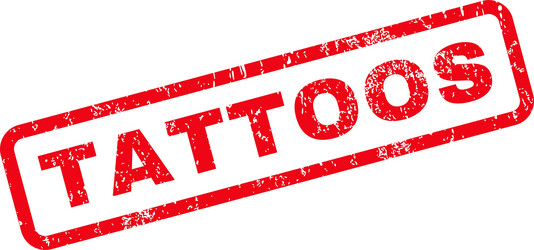 No tattoo rubber stamp Royalty Free Vector Image