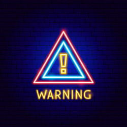 Warning neon text danger zone neon sign Royalty Free Vector