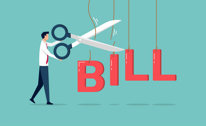 Costs reduction cut optimization Royalty Free Vector Image