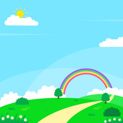 Cute nature landscape Royalty Free Vector Image