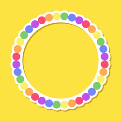 Round rainbow frame border template with copy Vector Image