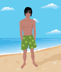 Muscle Man Beach Vector Images (over 500)