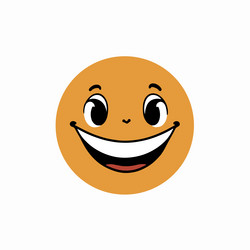 Emoji face or emoticon symbol on white background Vector Image