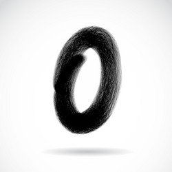 Number zero logo made of overlapping lines Vector Image