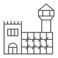 Prison line icon cell and arrest jail sign Vector Image