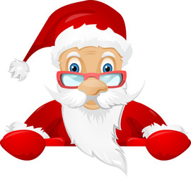Santa claus various expressions face side view Vector Image