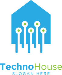 Home tech logo design Royalty Free Vector Image