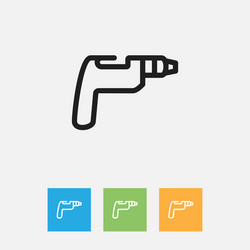 Electrical symbol on drill Royalty Free Vector Image