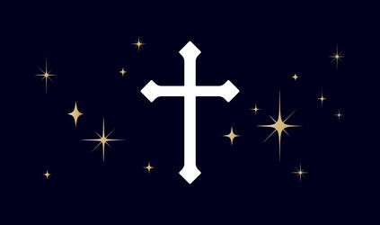 Christian religious cross sign Royalty Free Vector Image