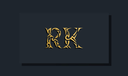 Initial letters rk monogram logo design bundle Vector Image