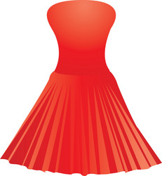 Red dress Royalty Free Vector Image - VectorStock