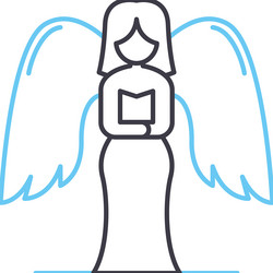 Angel line icon outline symbol Royalty Free Vector Image
